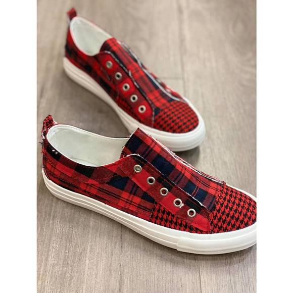 Gypsy Jazz | Shoes | New Gypsy Jazz Mix Tennis Shoes In Red | Poshmark